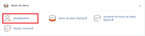 Mysql Guía Para Ingresar A Phpmyadmin Desde Cpanel Blog Databyte